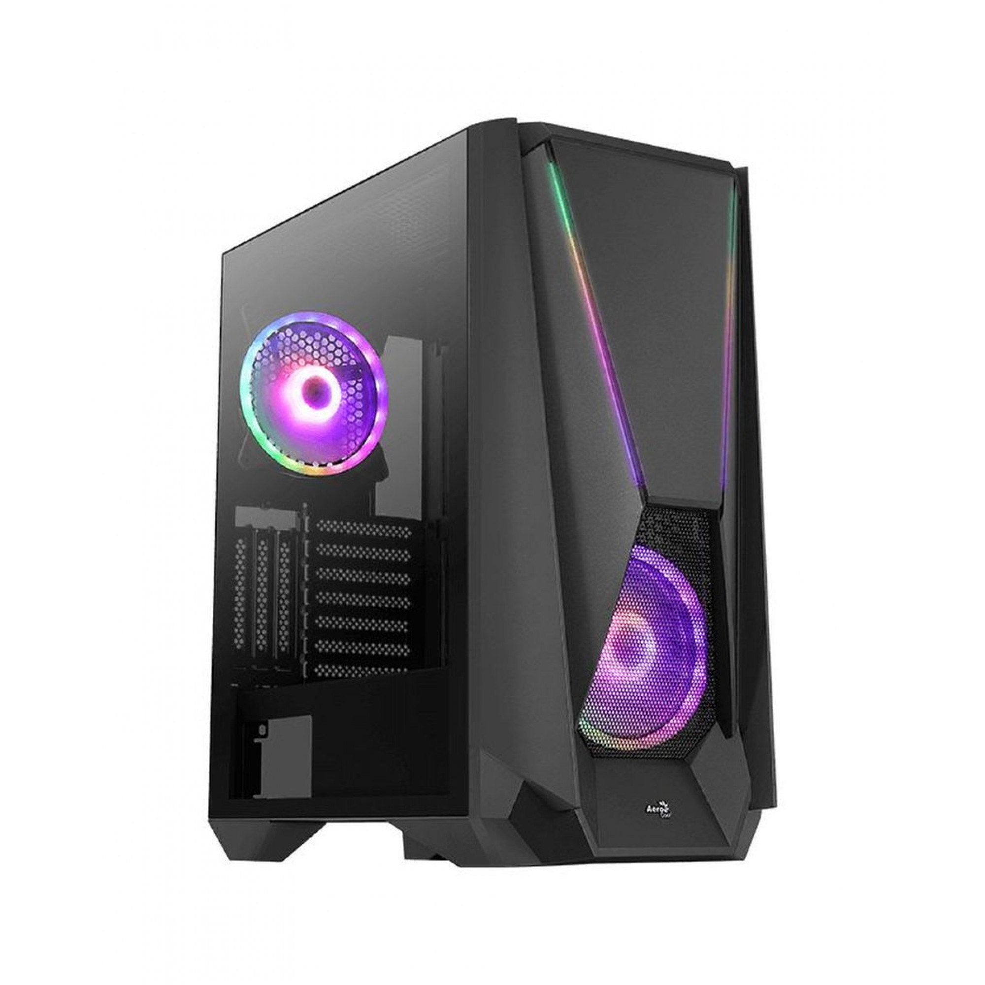 Carcasa Aerocool Visor, ATX, Mid Tower, ARGB, Neagra, Fara sursa | Smart PC