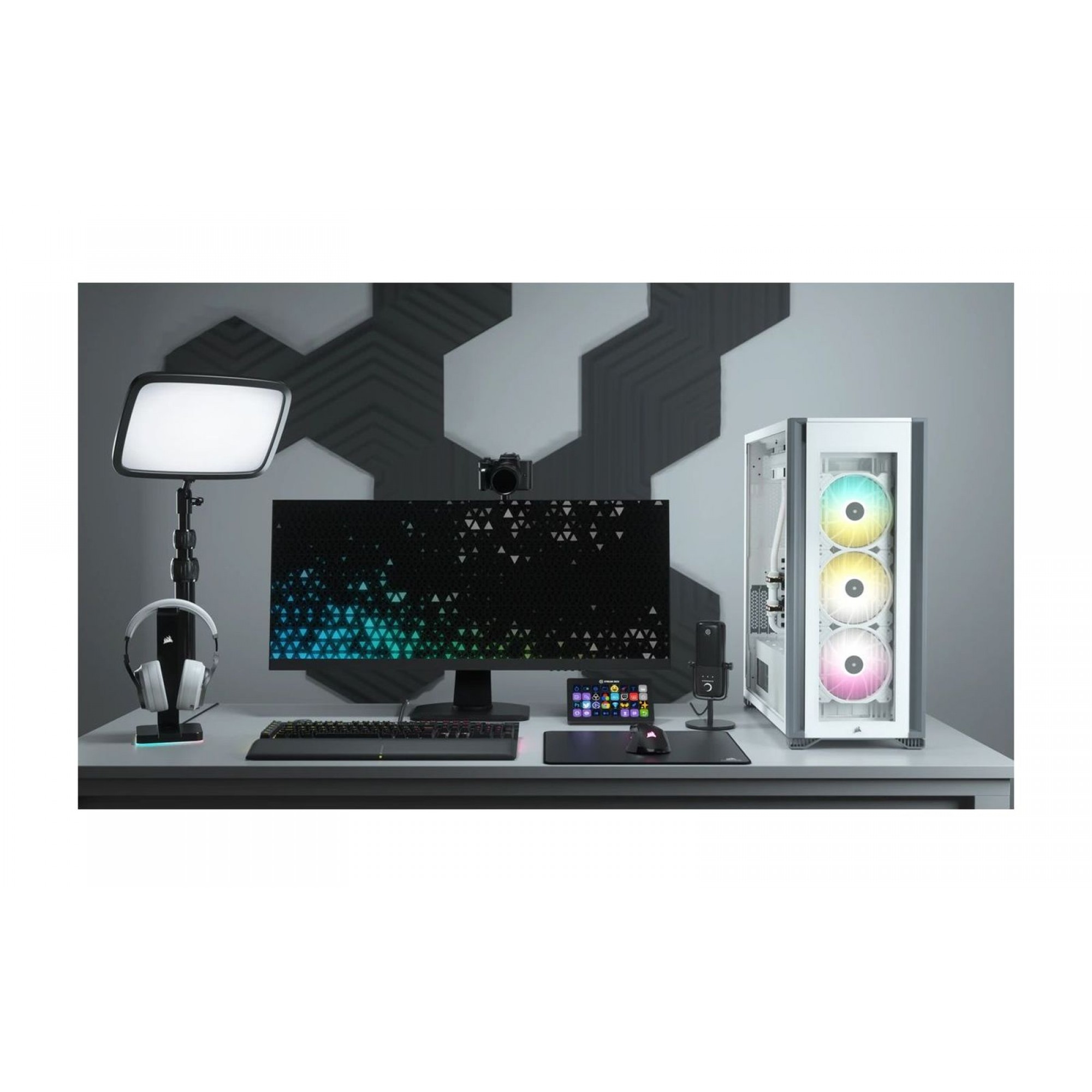 Carcasa Corsair iCue 7000X, RGB, ATX Full Tower, Tempered Glass, Alba ...