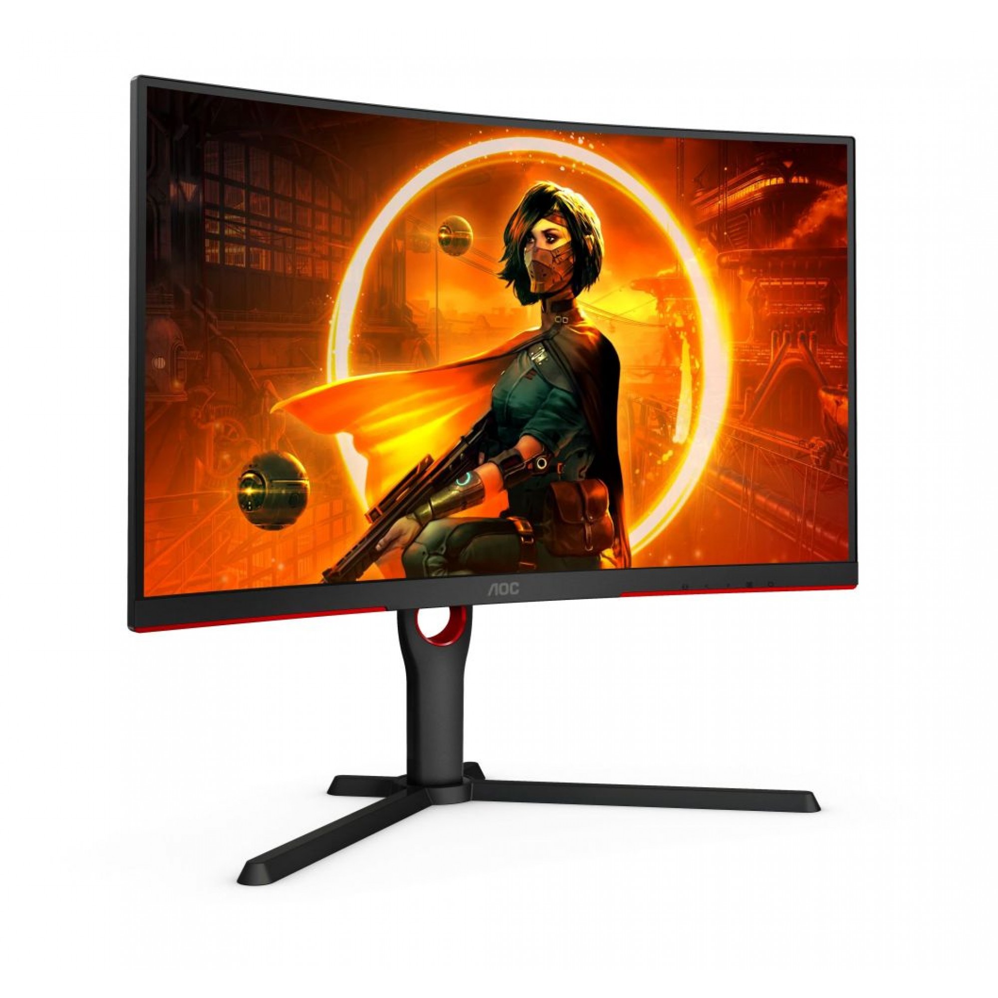 Monitor Curbat Gaming AOC CQ27G3SU/BK, 27 inch, QHD, 1 ms, 165 Hz ...