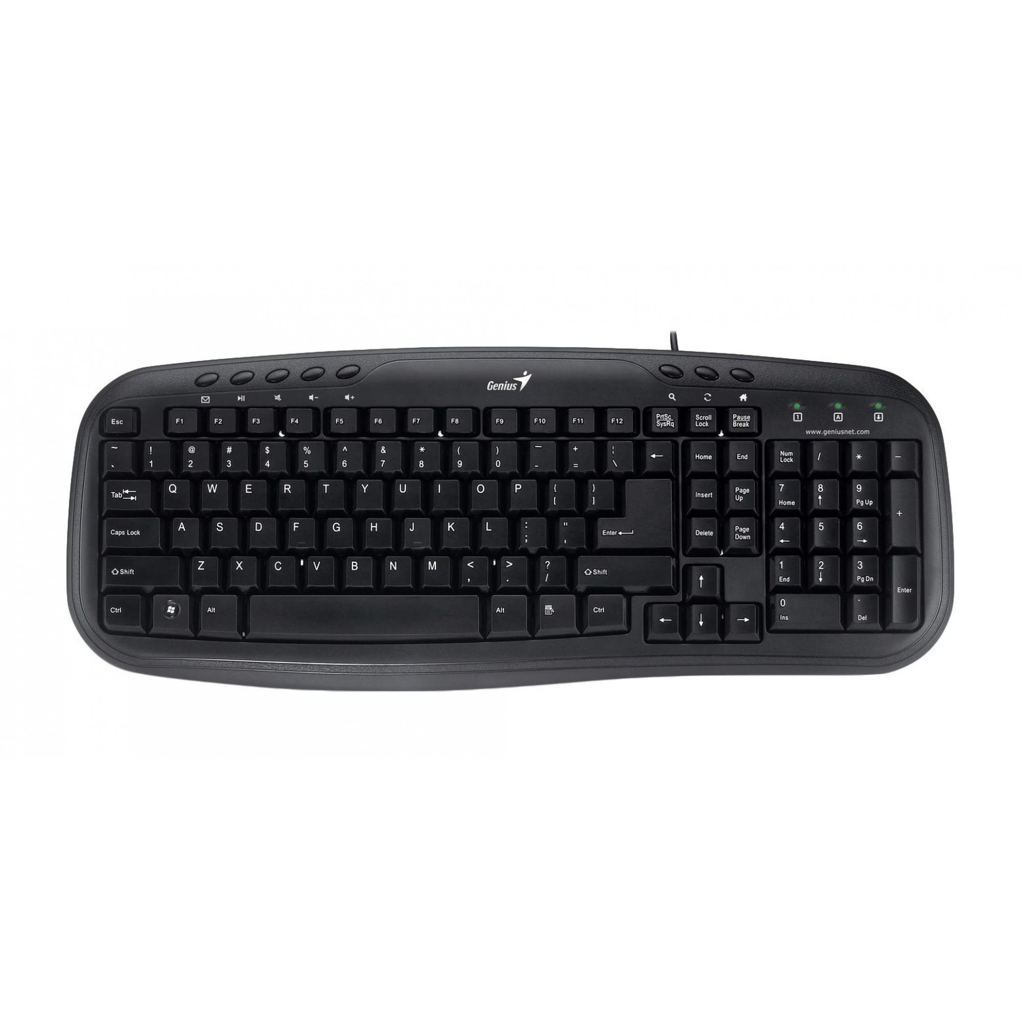 Smart PC - Tastatura Genius KB-M200, USB, 104 + 8 taste multimedia, Neagra